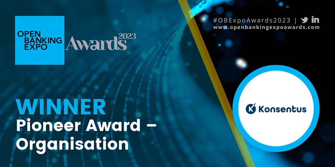 Konsentus wins Open Banking Pioneer - Organisation, Award | Konsentus